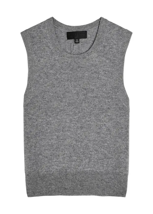 NILI LOTAN Cashmere Round-neck Vest