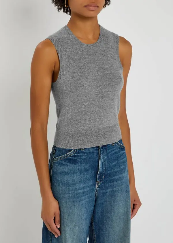 NILI LOTAN Cashmere Round-neck Vest