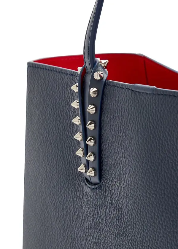 CHRISTIAN LOUBOUTIN Cabata Small Leather Tote - Navy