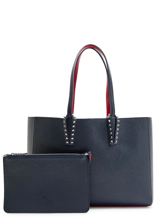 CHRISTIAN LOUBOUTIN Cabata Small Leather Tote - Navy
