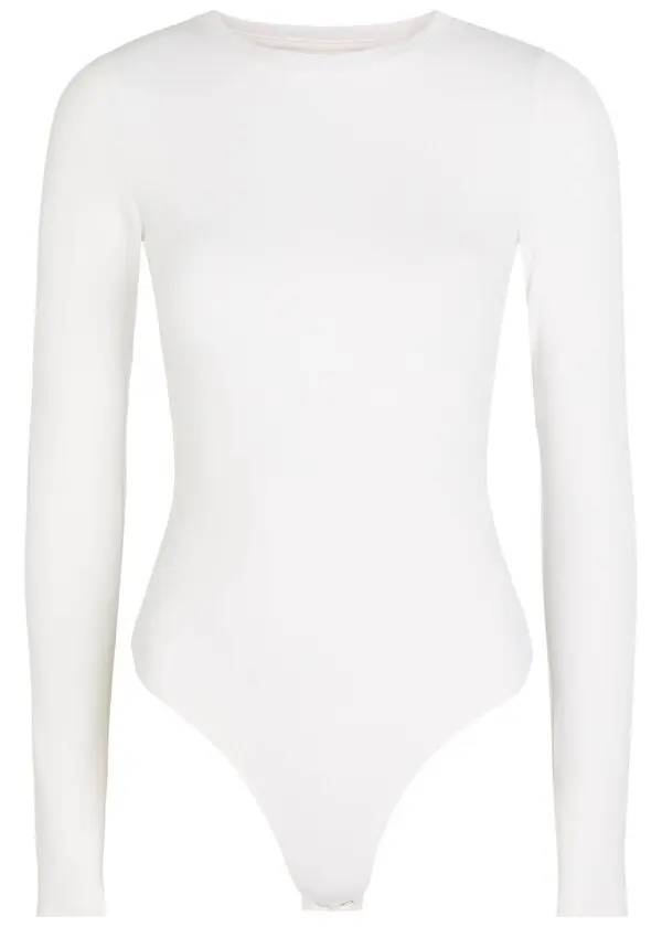 Good American Stretch-jersey Bodysuit - White