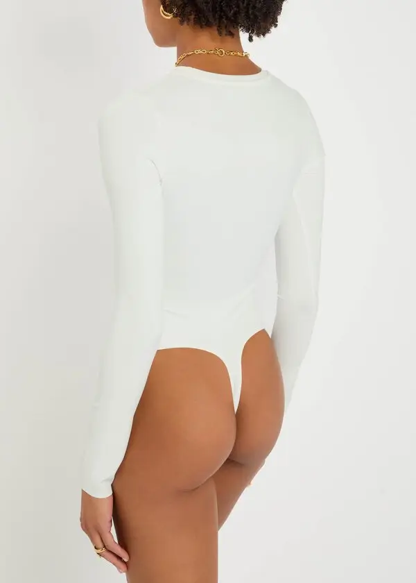 Good American Stretch-jersey Bodysuit - White