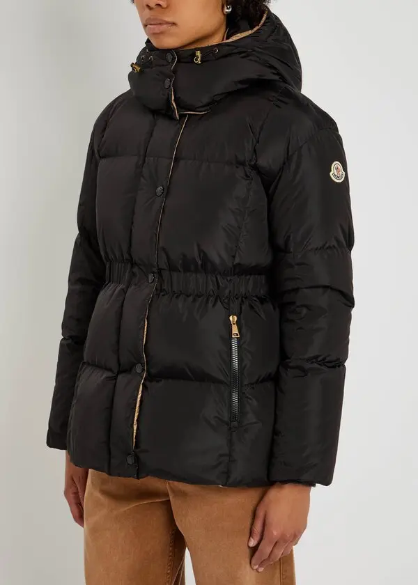 Moncler Quilted Hooded Jacket - Black