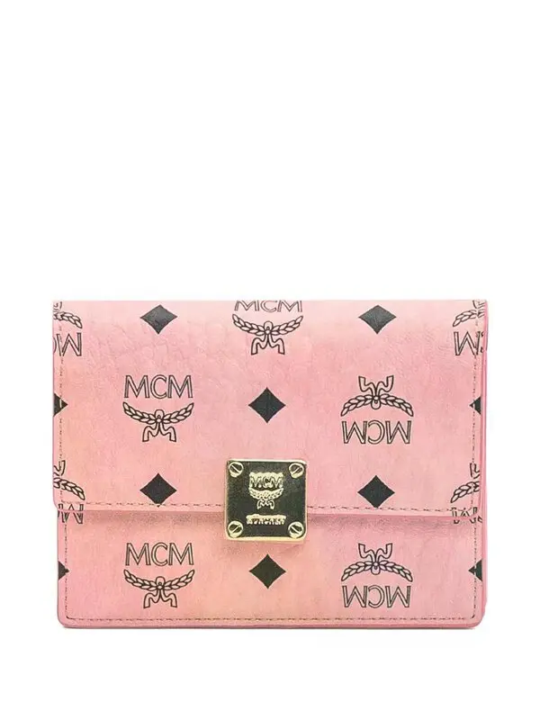 Mcm Aren Chain Wallet - Pink