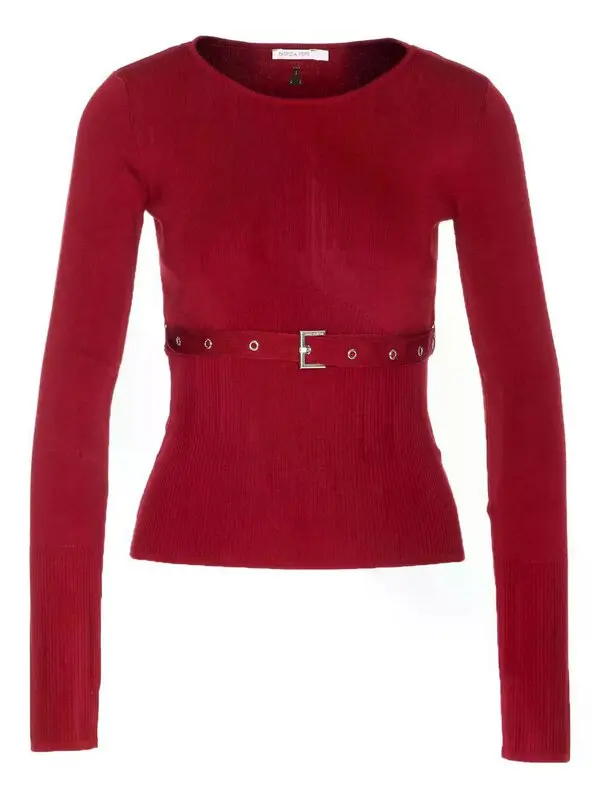 Patrizia Pepe Ribbed Belt-detail Sweater