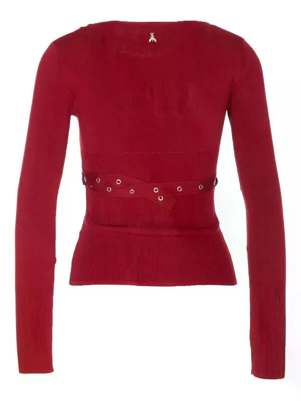 Patrizia Pepe Ribbed Belt-detail Sweater