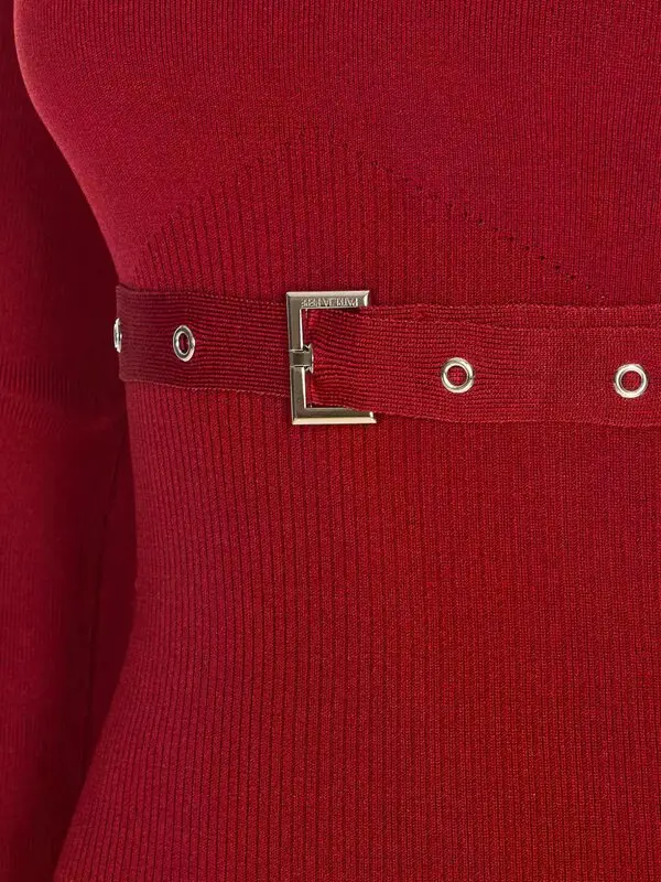 Patrizia Pepe Ribbed Belt-detail Sweater