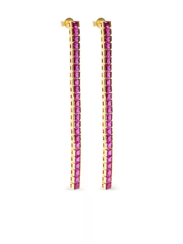 IZABEL DISPLAY Tennis-style Drop Earrings - Gold