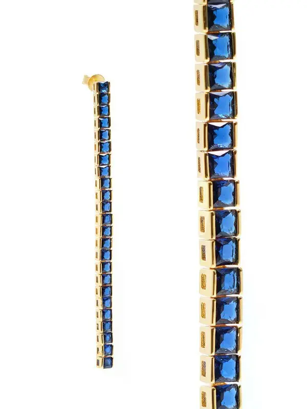 IZABEL DISPLAY Square Stone Linear Earrings