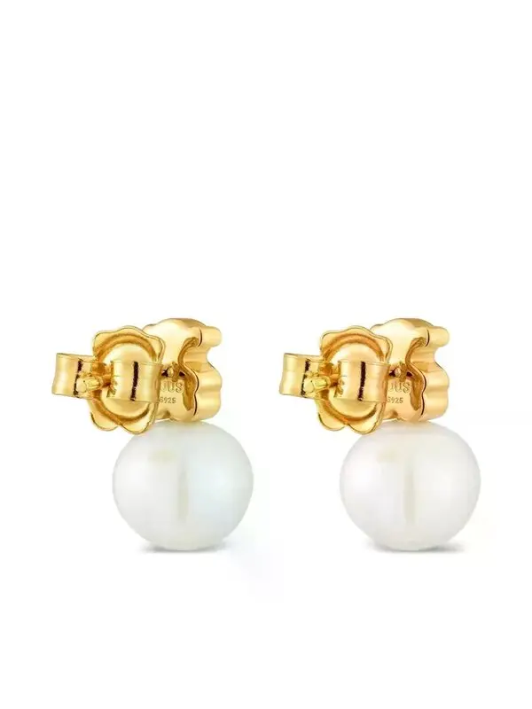 TOUS Logo Bear Stud Earrings