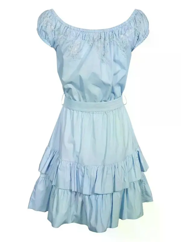Ermanno Scervino Ruffled Belted Mini Dress