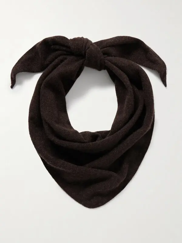 THE ROW Leomine Cashmere Scarf - Brown
