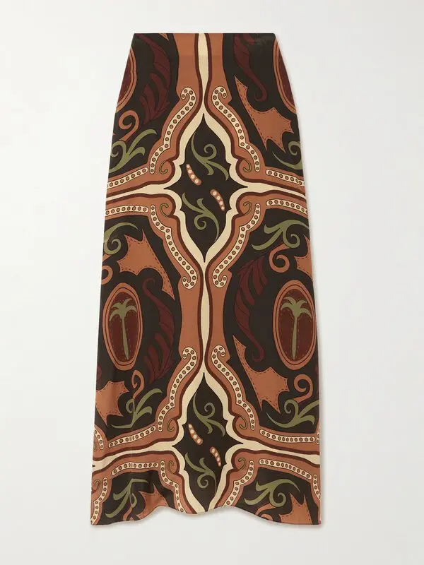 Johanna Ortiz Nuevos Territorios Printed Maxi Skirt - Multi