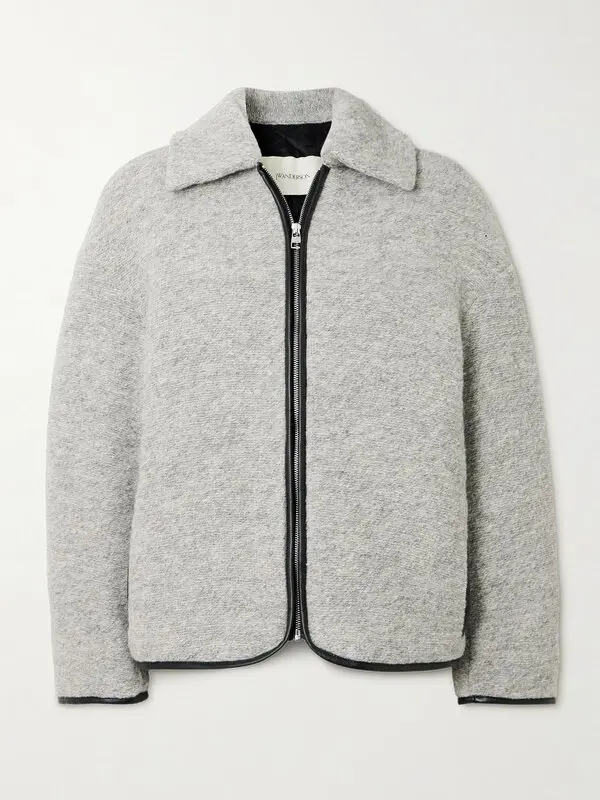 JW Anderson Padded Wool-blend Jacket - Gray