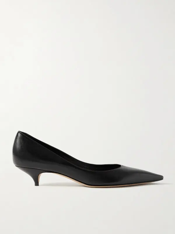 THE ROW Liisa Kitten Two Leather Pumps