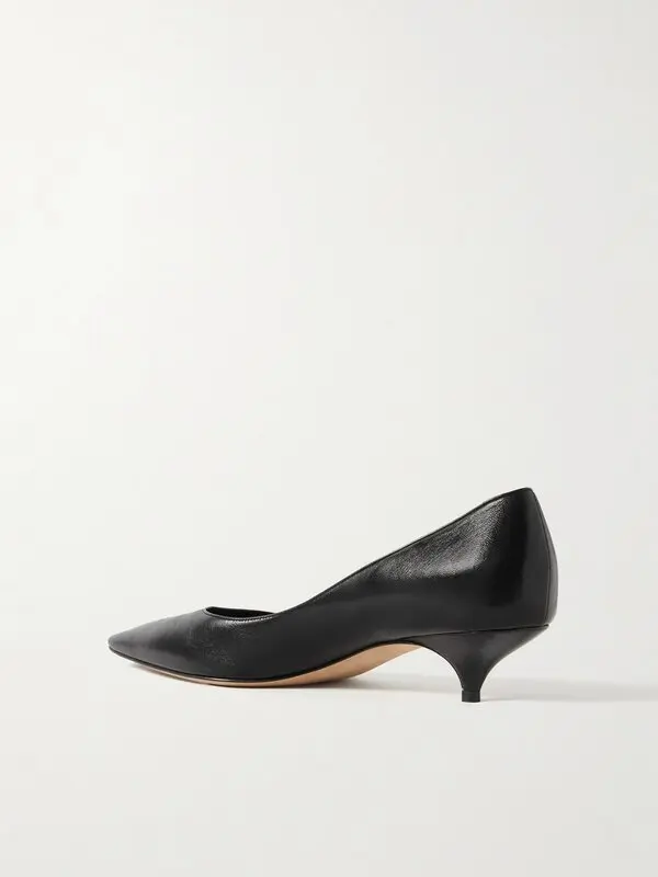 THE ROW Liisa Kitten Two Leather Pumps