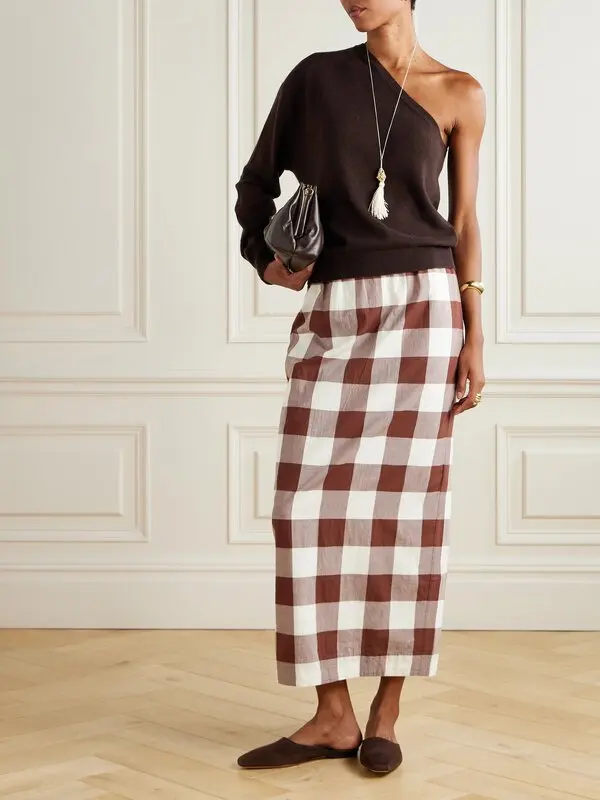 ALLUDE One-shoulder Wool And Cashmere-blend Sweater