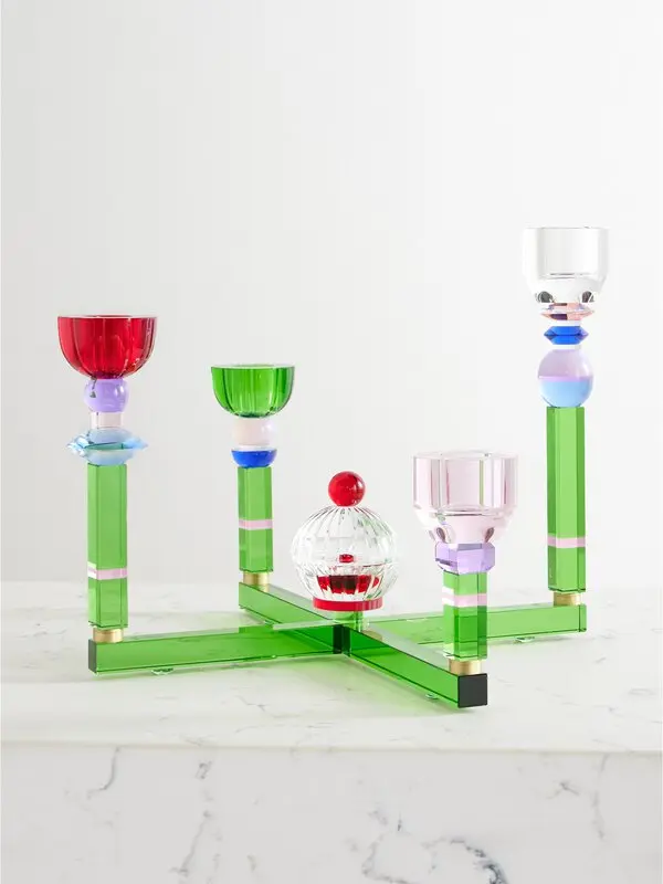 REFLECTIONS COPENHAGEN Charming Chandelier Crystal Candle Holder - Multi