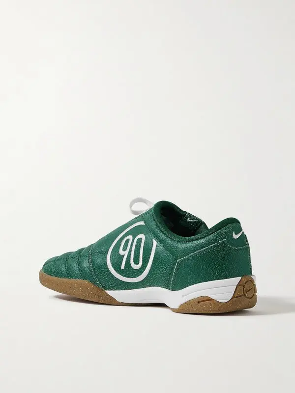 Nike Total 90 Cracked-leather Sneakers - Green