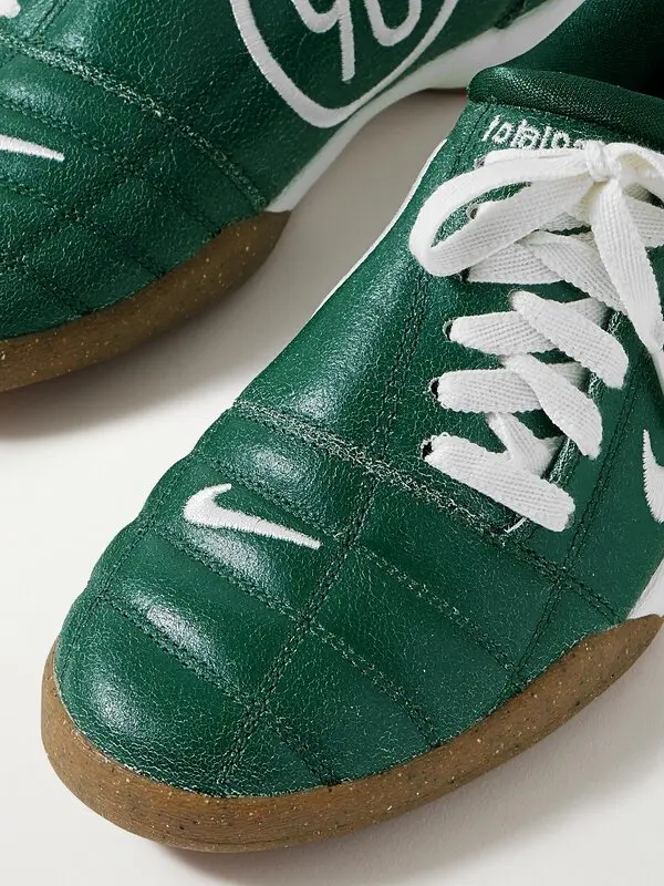 Nike Total 90 Cracked-leather Sneakers - Green