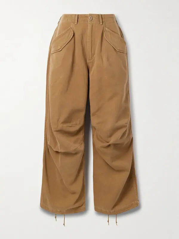 R13 Gathered Cotton-twill Straight-leg Cargo Pants