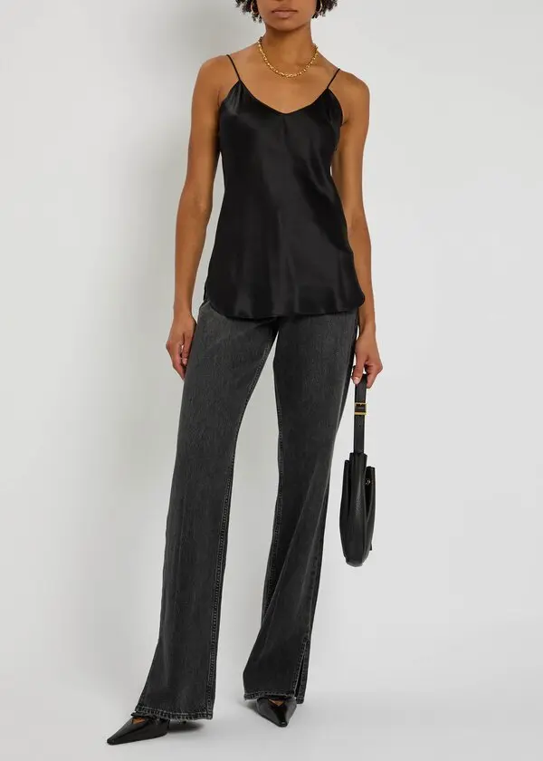 NILI LOTAN Isabella Silk-satin Top