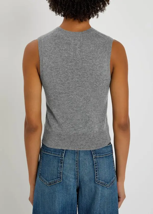 NILI LOTAN Cashmere Round-neck Vest