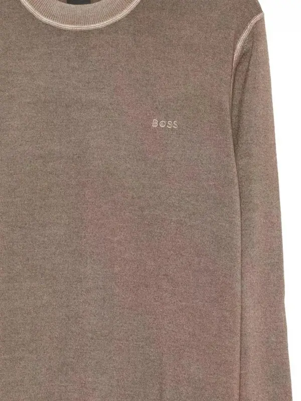 BOSS Crew-neck Virgin Wool Sweater