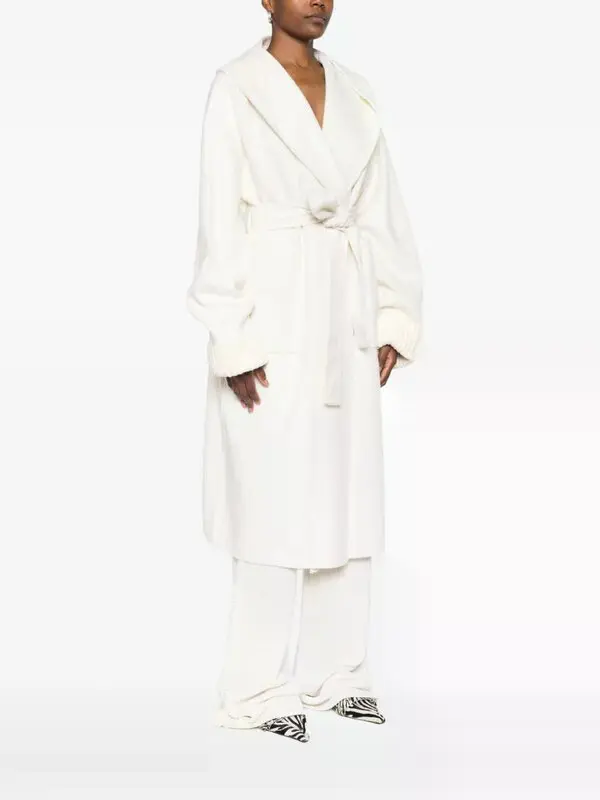 AYA MUSE Hooded Knit-cuff Coat
