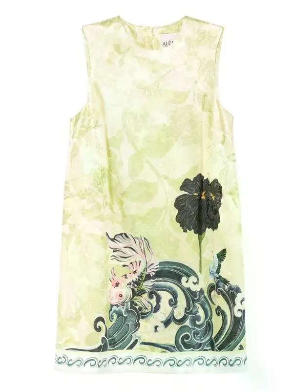 ALEMAIS Rochester Floral-print Mini Dress - Green
