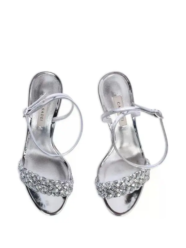 Casadei 80mm Julia Embellished Ankle-strap Sandals