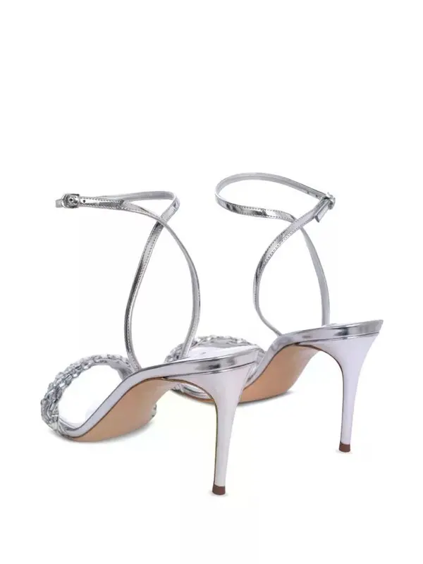 Casadei 80mm Julia Embellished Ankle-strap Sandals