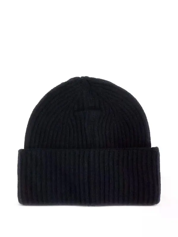 Peuterey Ribbed Logo-plaque Beanie Hat