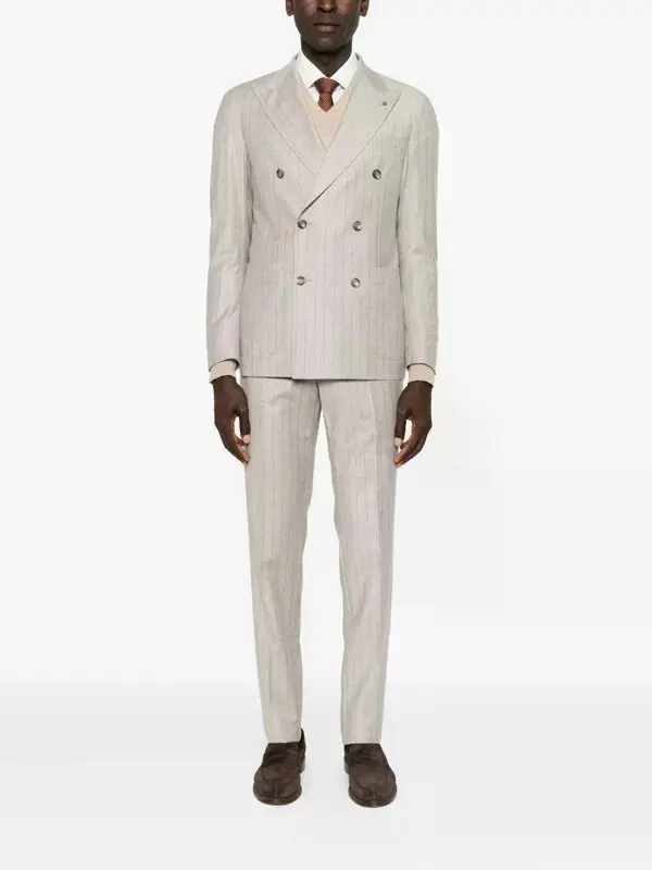 Tagliatore Pinstripe Double-breasted Suit - Neutrals