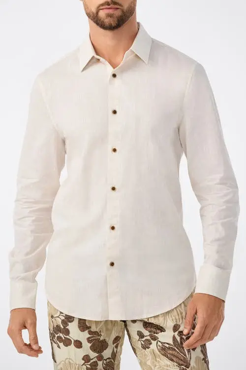 Mr Turk Aaron Long Sleeve Button-up Shirt - Poplar