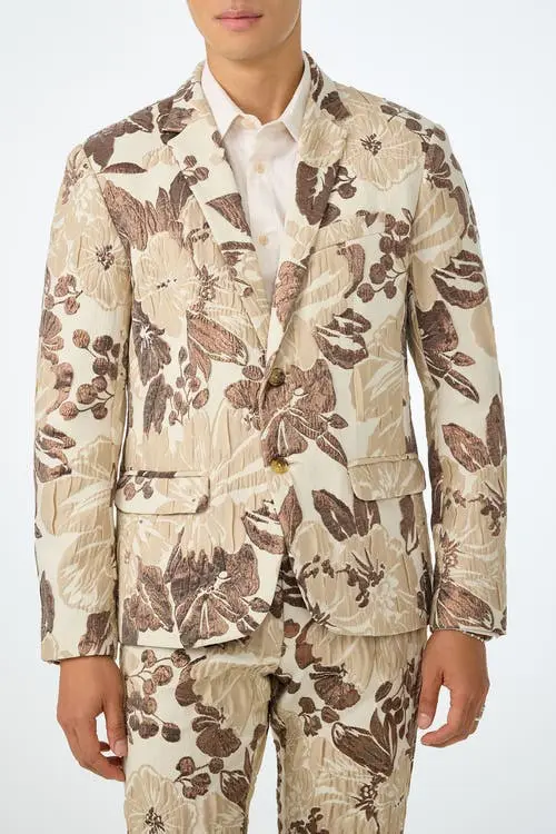 Mr Turk Thurston Tailored Jacquard Blazer - Poplar Multi