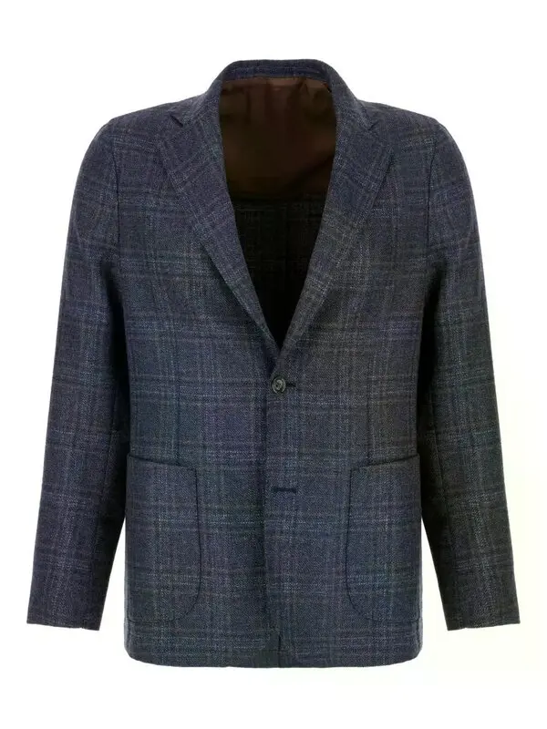 BARBA NAPOLI Checked Single-breasted Blazer