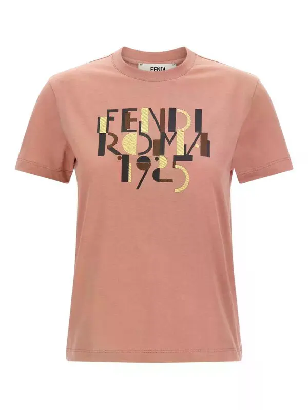 Fendi Embroidered T-shirt - Pink
