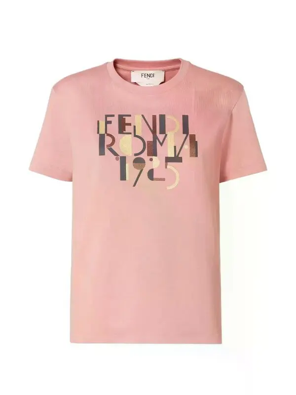 Fendi Embroidered T-shirt - Pink