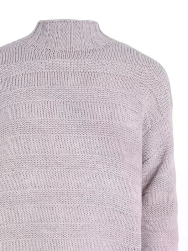 GAËLLE PARIS High-neck Frayed-hem Sweater