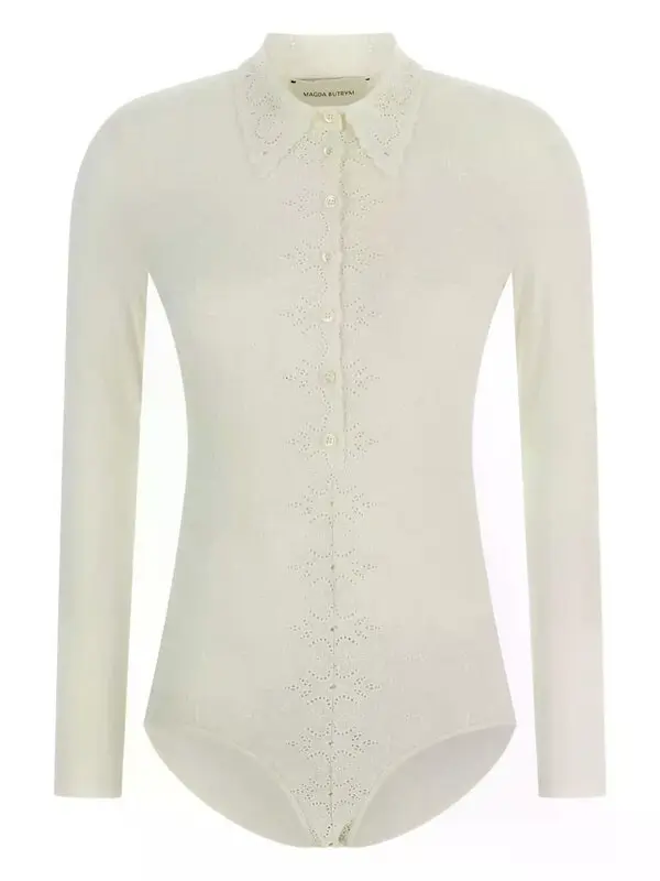 Magda Butrym Collar-embroidered Bodysuit