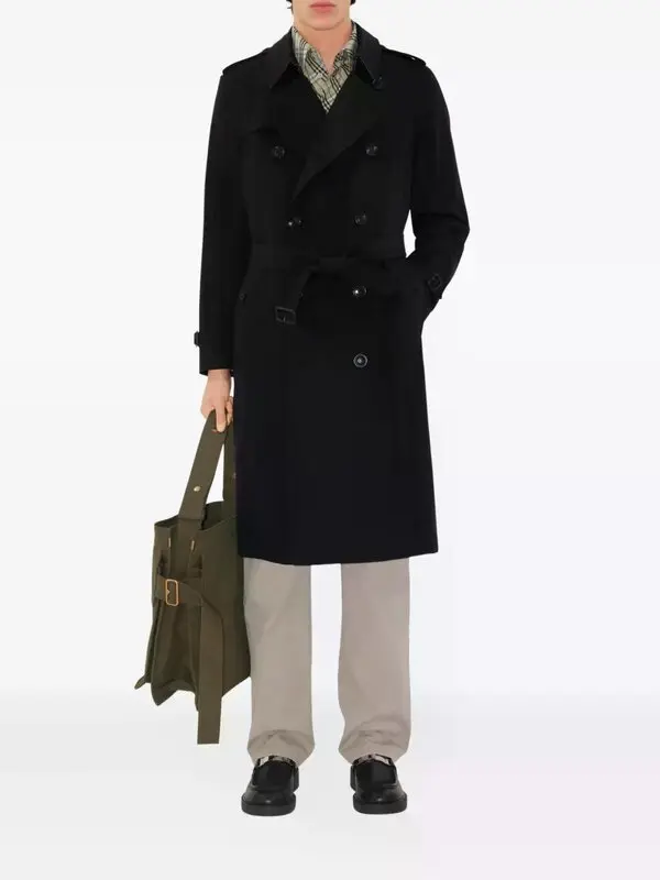 Burberry Double-breasted Belted Trench Coat - Black