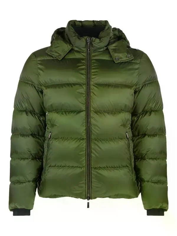 MOORER Hooded Quilted Down Jacket - Green