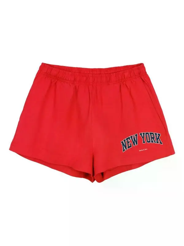 SPORTY & RICH Printed Cotton Shorts