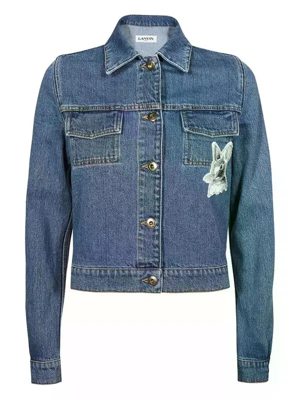 LANVIN Rabbit-patch Denim Jacket