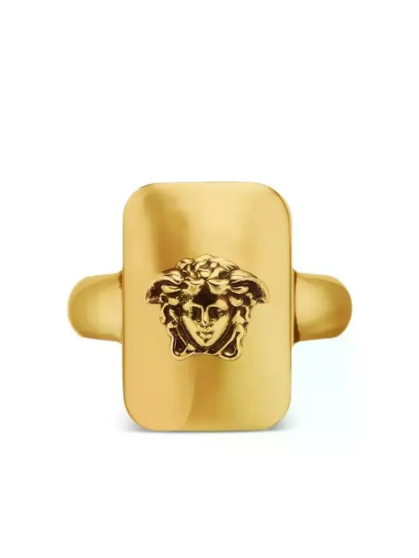 Versace Medusa-head Rectangular Ring - Gold