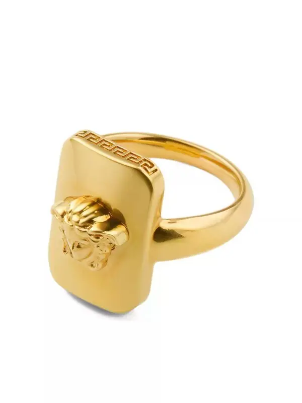 Versace Medusa-head Rectangular Ring - Gold