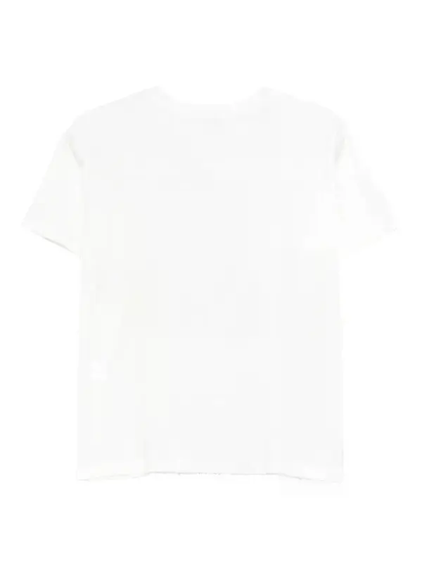 PARLOR Lace-banded Cotton T-shirt