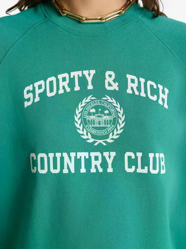 SPORTY & RICH Graphic-print Crew-neck Sweatshirt