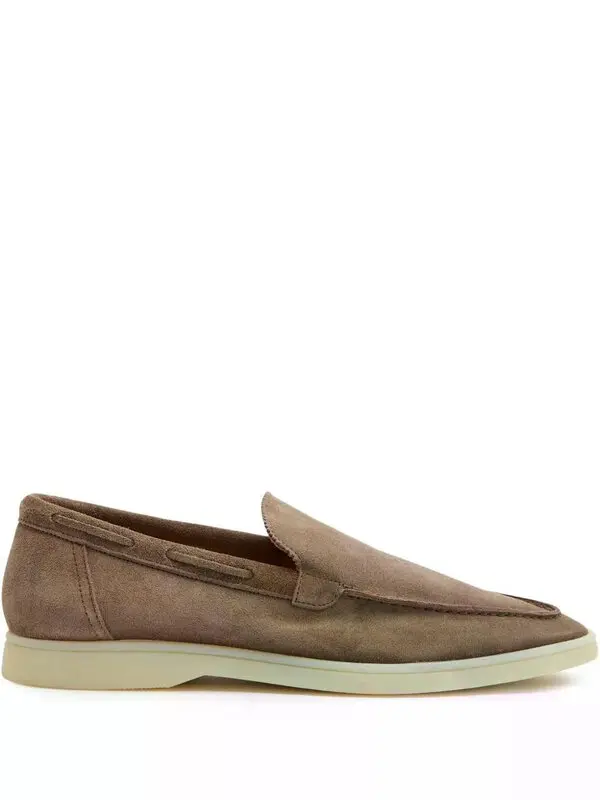 AURELIEN Yacht Suede Leather Loafers - Brown